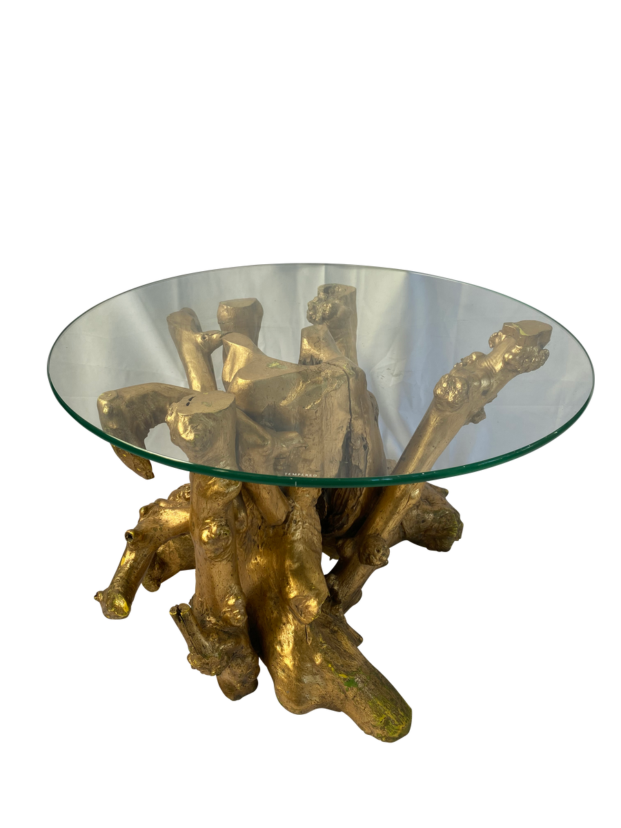 Gold Painted Tree Root Side Table – Sherrill Canet Interiors